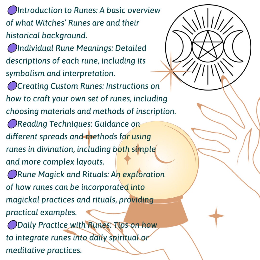 Witches' Runes PDF File Guidebook How to Interpret Runes How to Make Your Own Rune Sets by Color ...