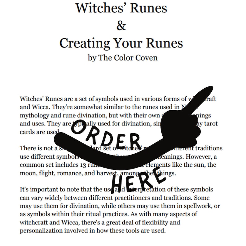 Witches' Runes PDF File Guidebook - How to Interpret Runes - How to ...