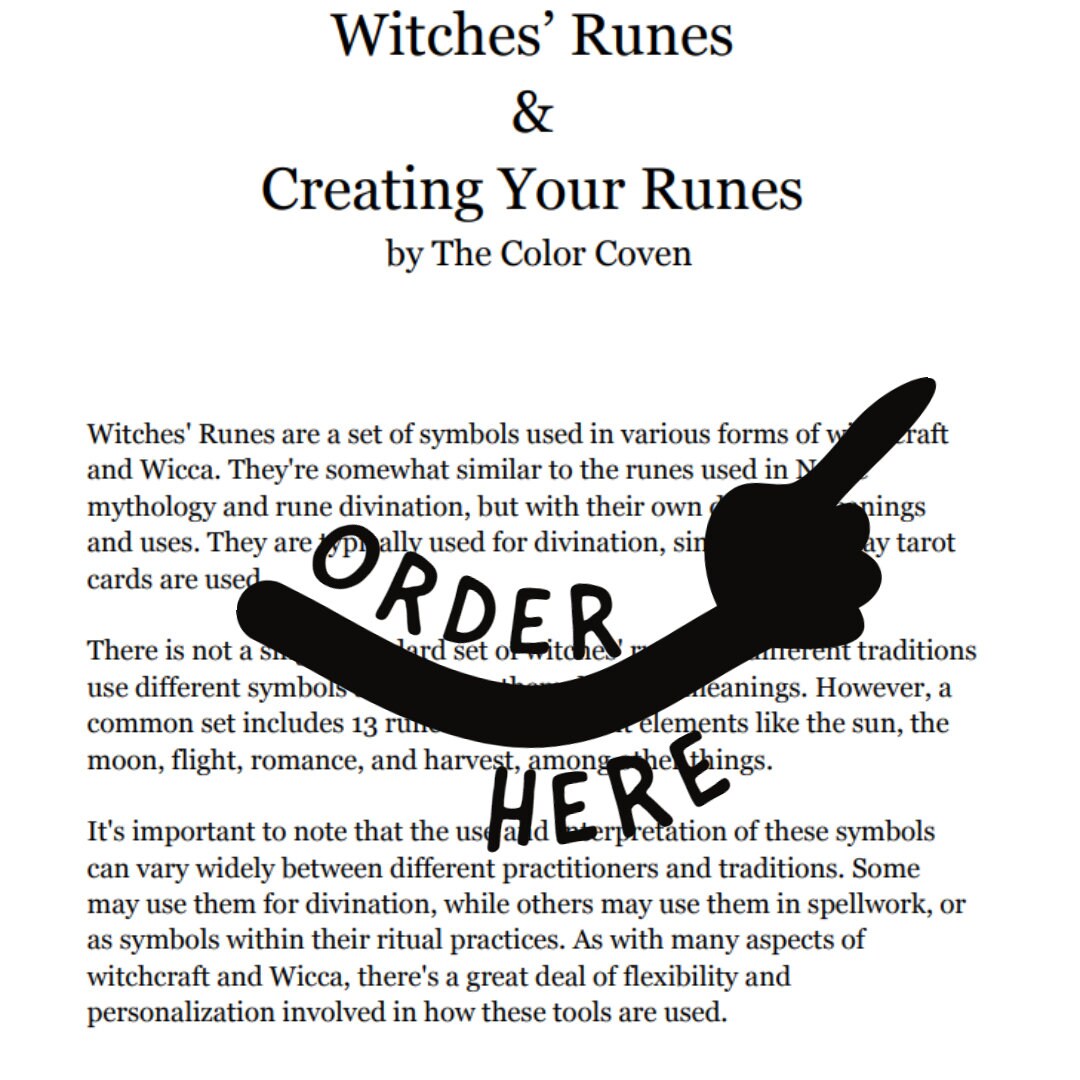 Witches' Runes PDF File Guidebook - How to Interpret Runes - How to ...