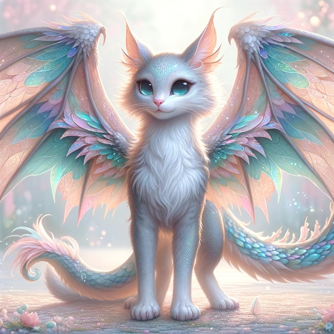 Witch Familiar Companion - A Dracat - by the Color Coven - Etsy