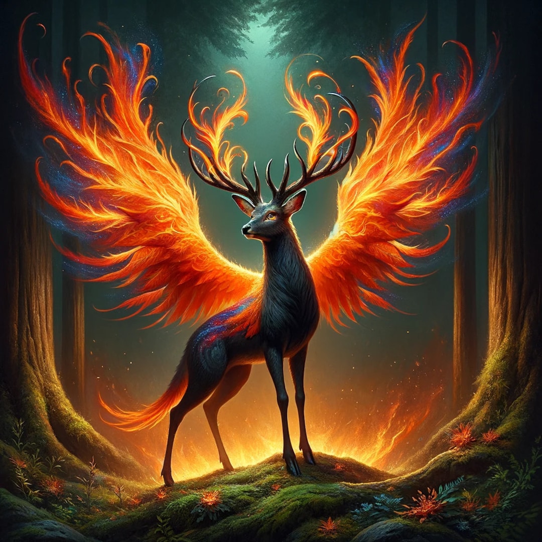 Witch Familiar Companion - A Fawnix - by the Color Coven - Etsy