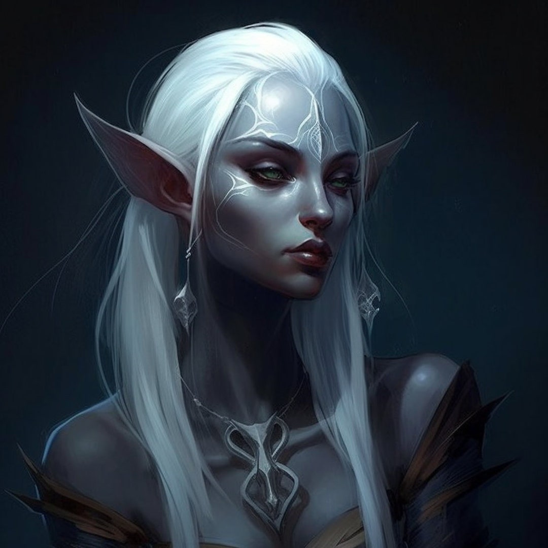 Dark Elf - Drow Spirit Companion - Male - Female -tell Me Your Desired ...