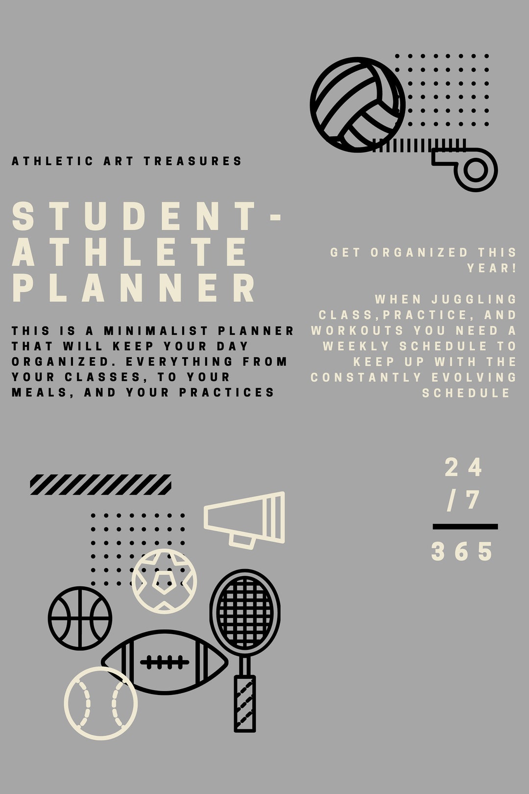 Athletes and Student Athlete Weekly Planner, Planner for Students ...
