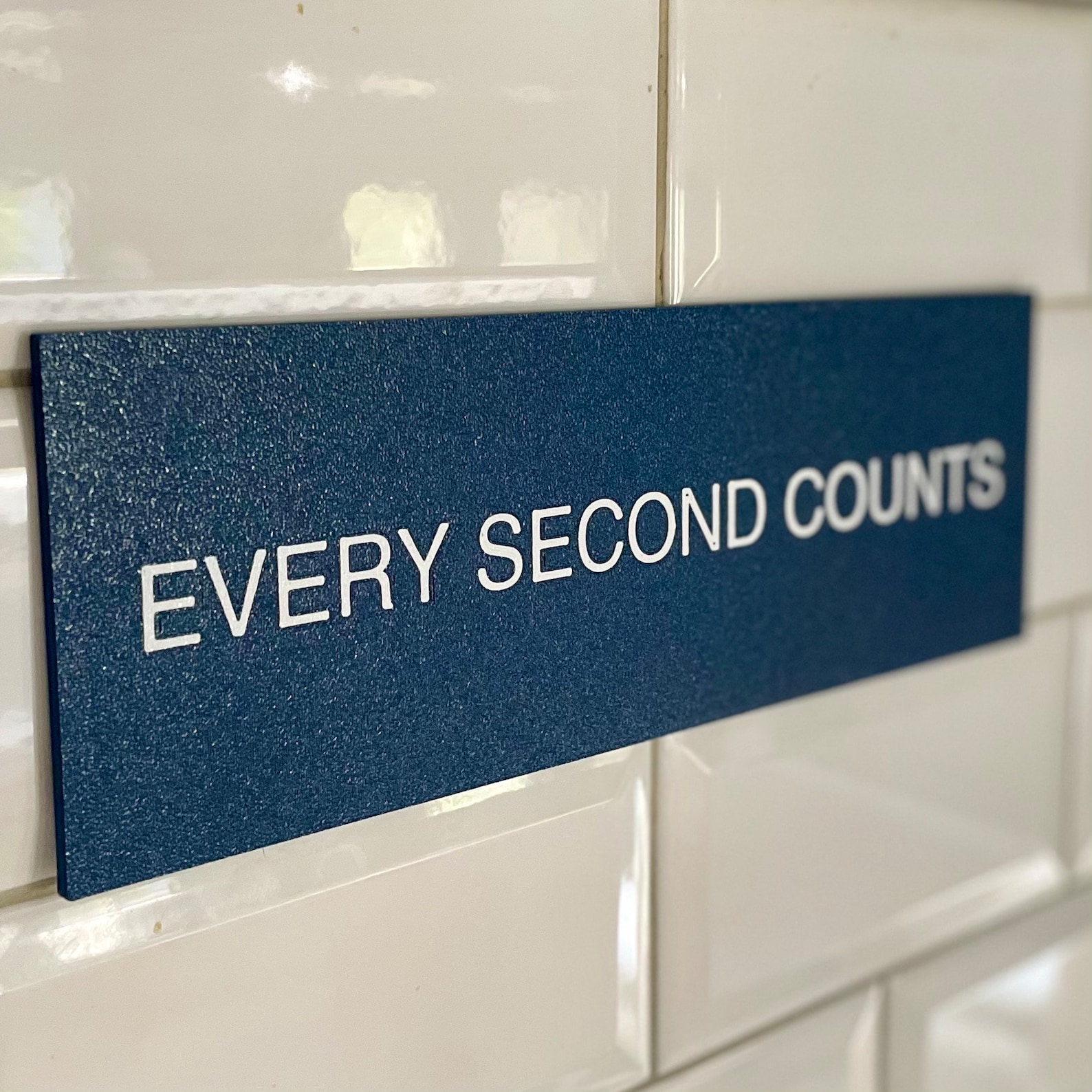 Every Second Counts Sign - as Seen on the Bear - 10" 3D Printed Wall ...