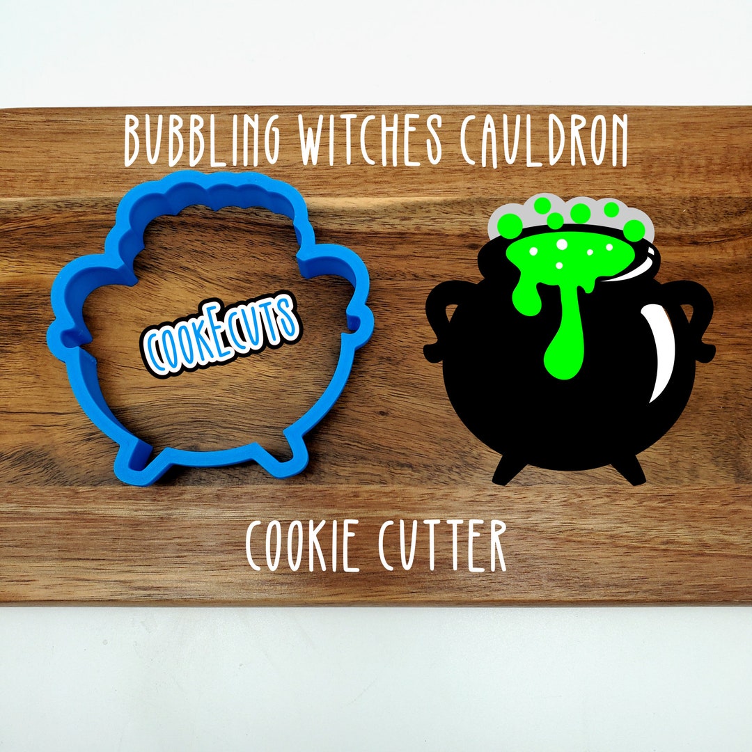 Bubbling Witches Cauldron Cookie Cutter Halloween Cookie Cutter Fondant ...