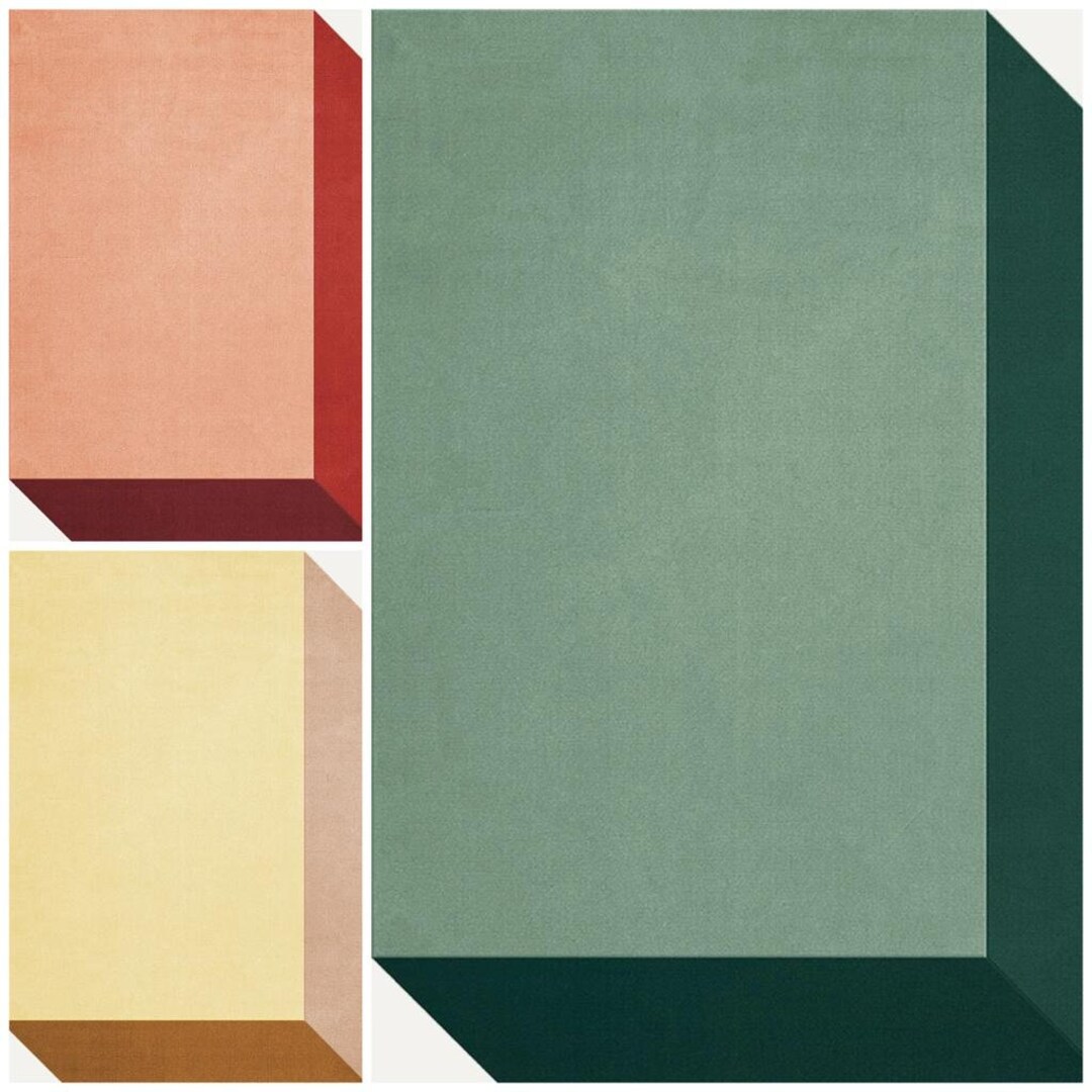 Teklan Box Modern Abstract Hand Tufted Rug 100 Percent Woolen Handmade ...