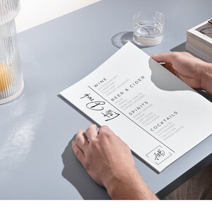 Bar Menu Template | A5 | 3 Designs in One | Editable Template | Drinks ...