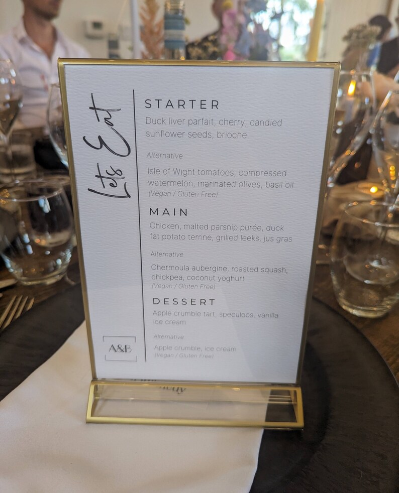 Menu Template | A5 | 3 Designs in One | Editable Template | Wedding ...