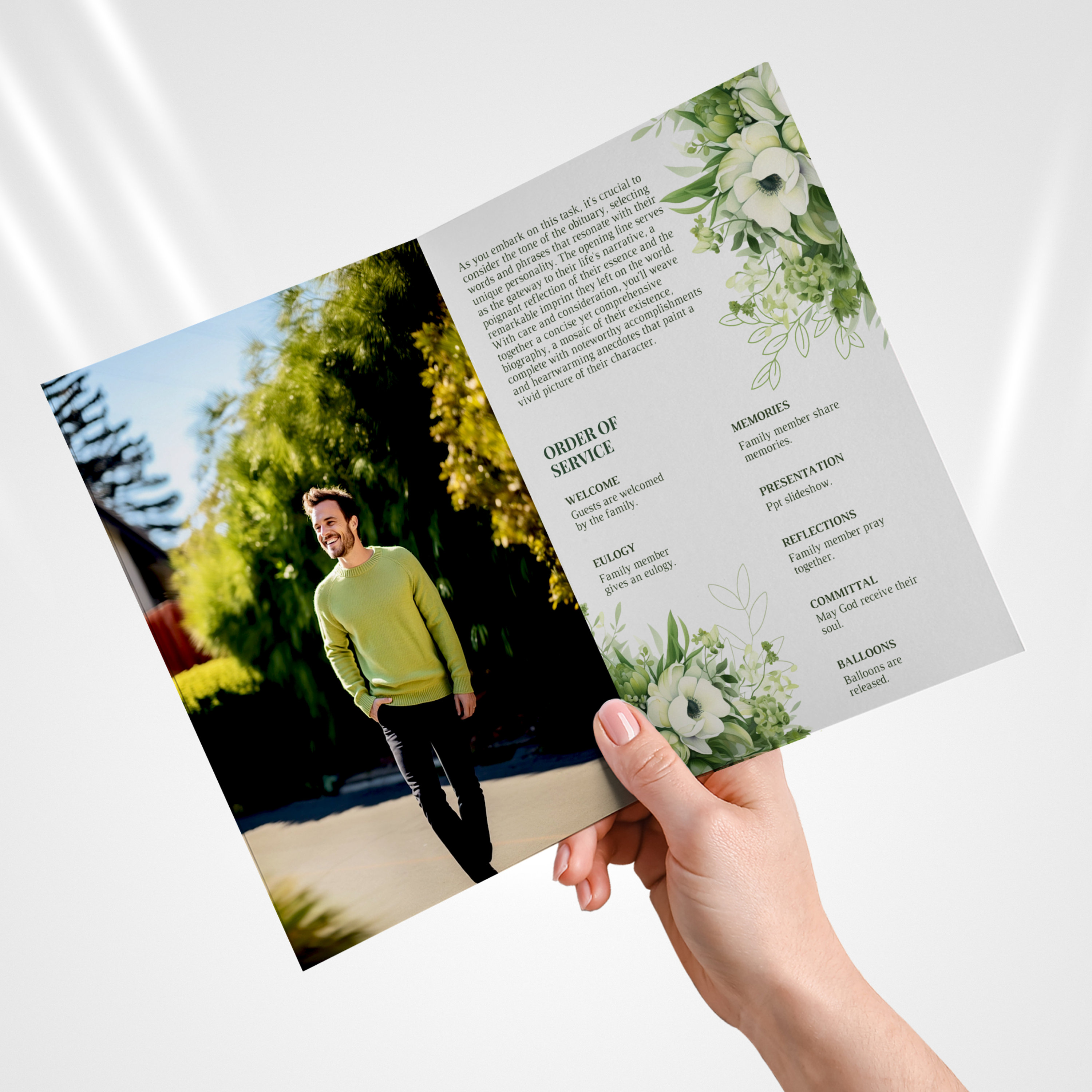 Catholic Funeral Program Template Obituary for Celebration of Life With ...