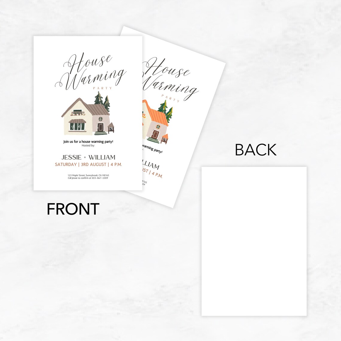 Editable Housewarming Template Invite Minimal Invitation for ...