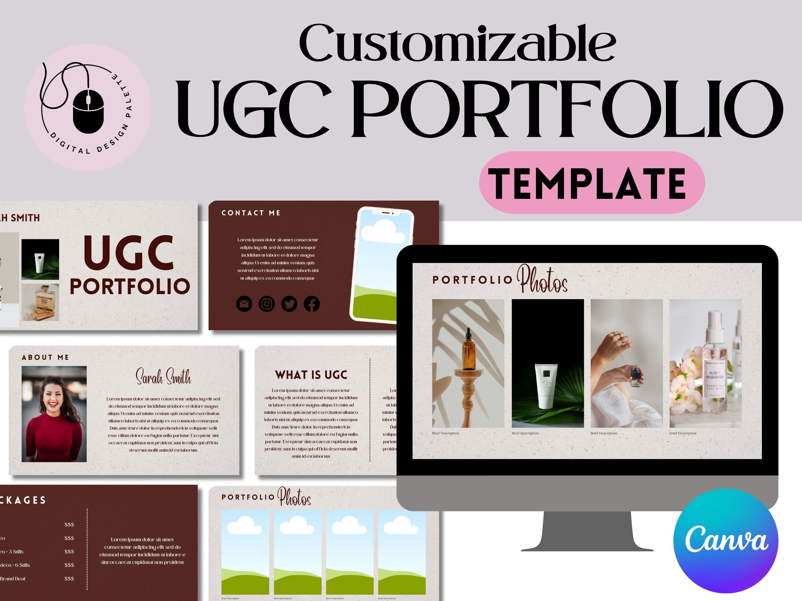 UGC Portfolio UGC Template UGC Media Kit Customizable Canva Template ...