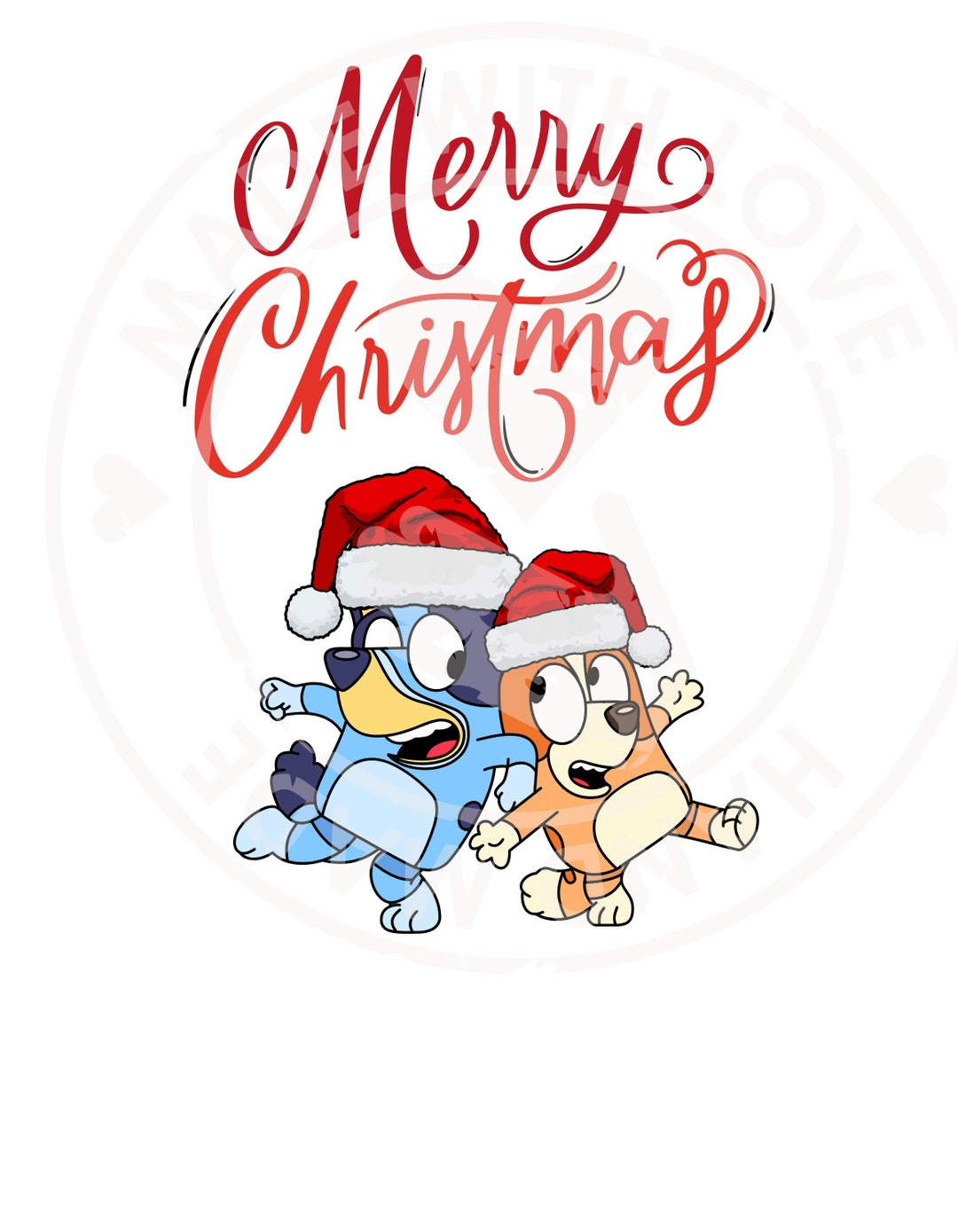Bluey Christmas MULTIPLE DESIGNS PNG - Etsy