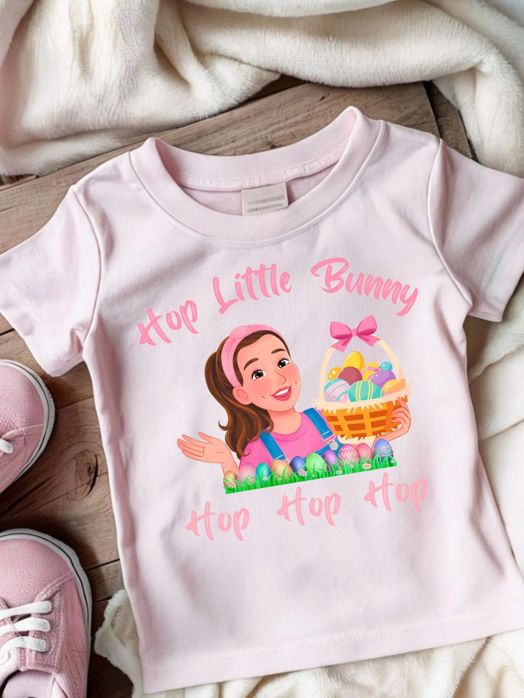 Ms Rachel - Hop Little Bunny - Easter Toddler Short Sleeve Tee - Custom ...