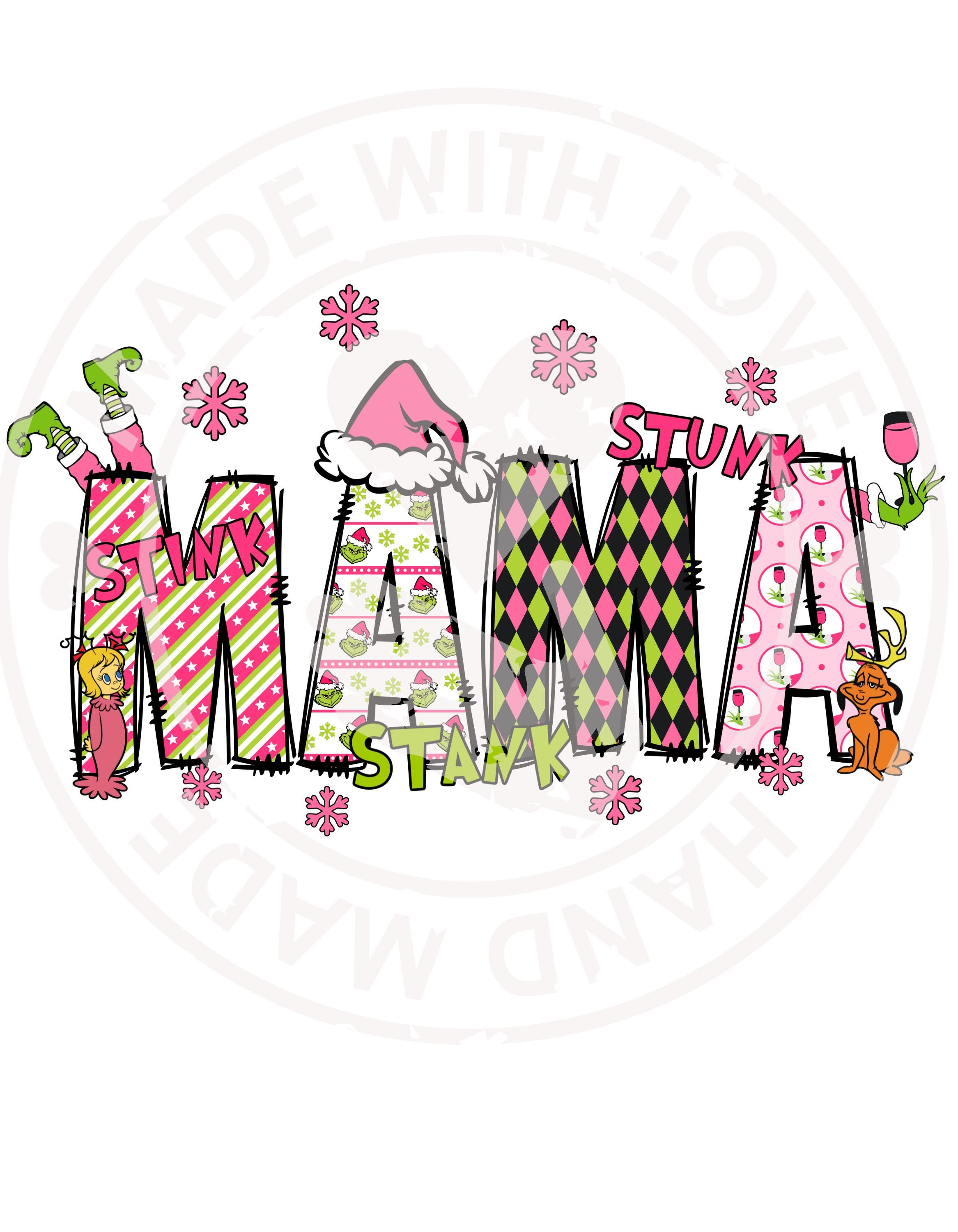 MAMA Grinch BUNDLE of 3 Designs - Christmas PNG - Etsy