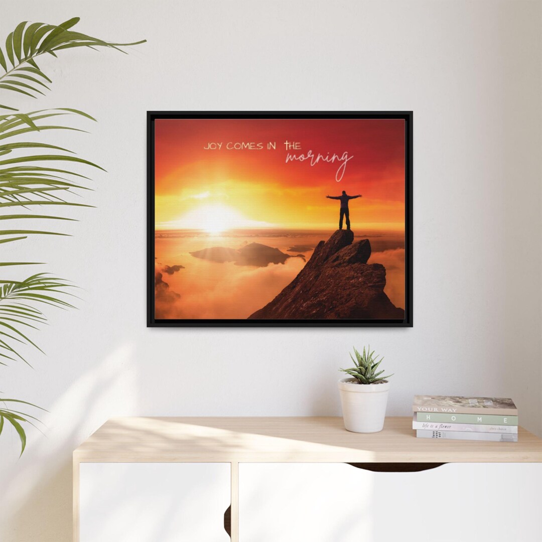Gallery Canvas Wraps, Christian Sunrise Wall Art, Joy Comes in the ...