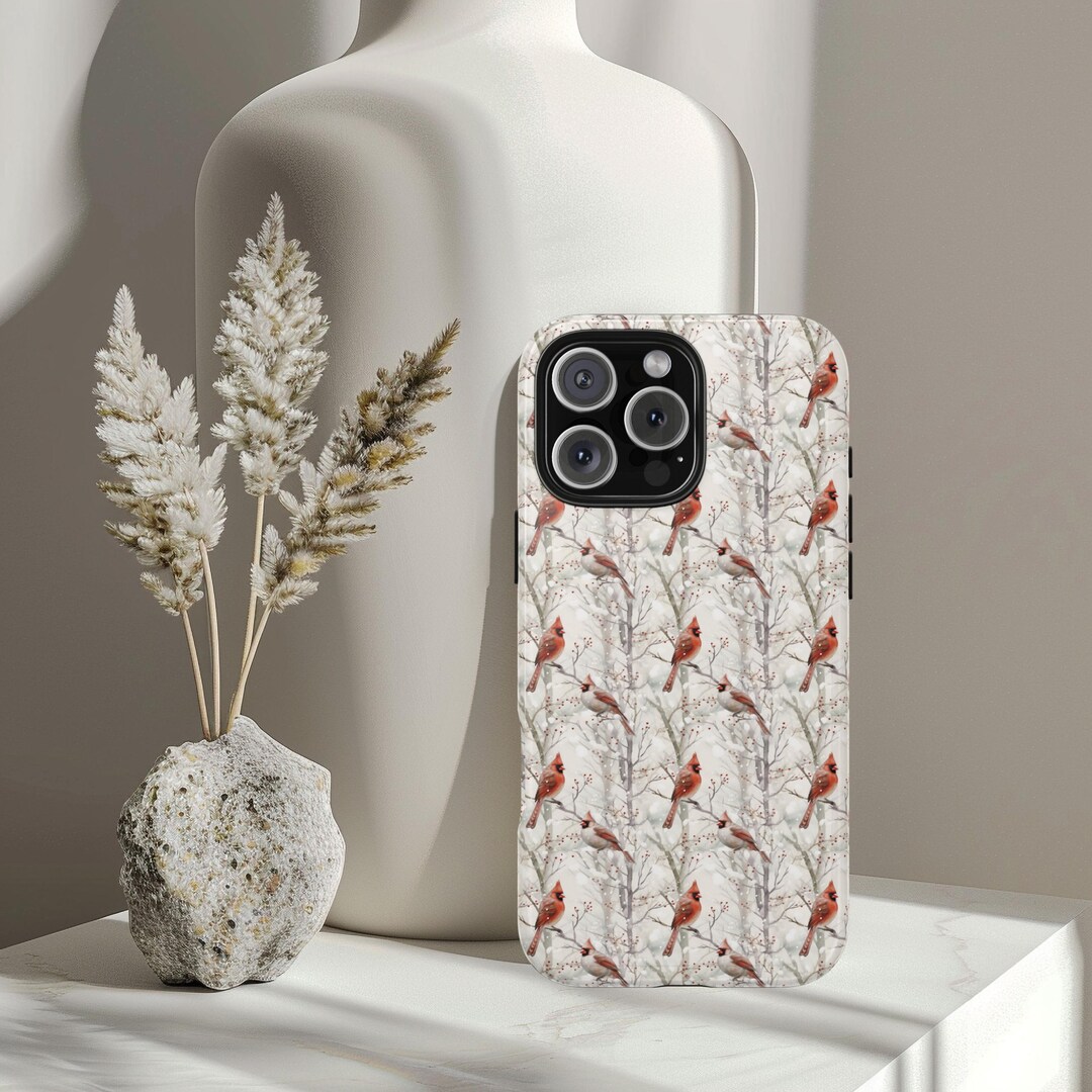 Cardinal Bird Phone Case: Nature Wildlife Art, Tough Case - Etsy