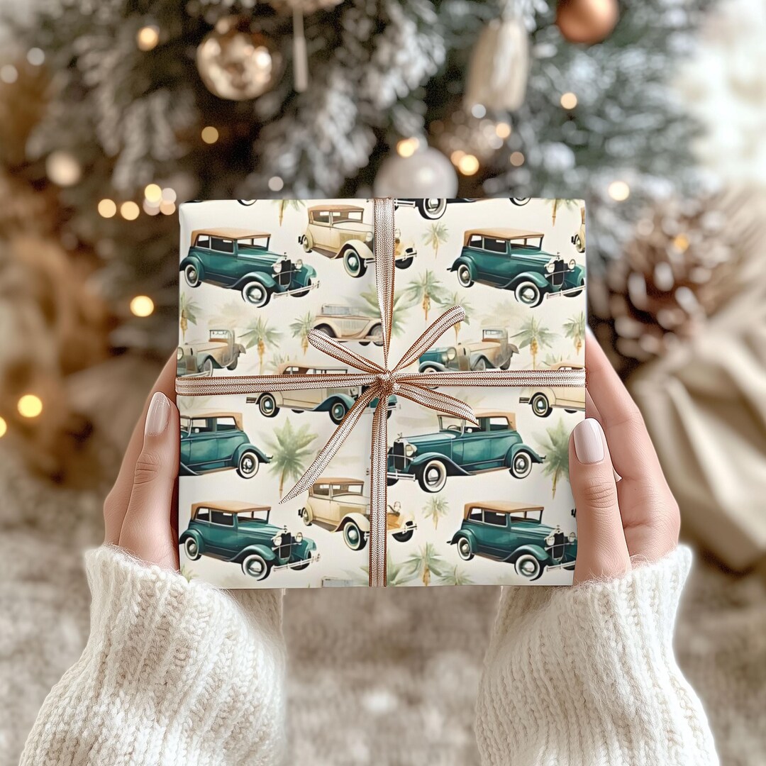 Wrapping Papers, Vintage Car Design, Gift Wrap, Retro Style, Car Lover ...