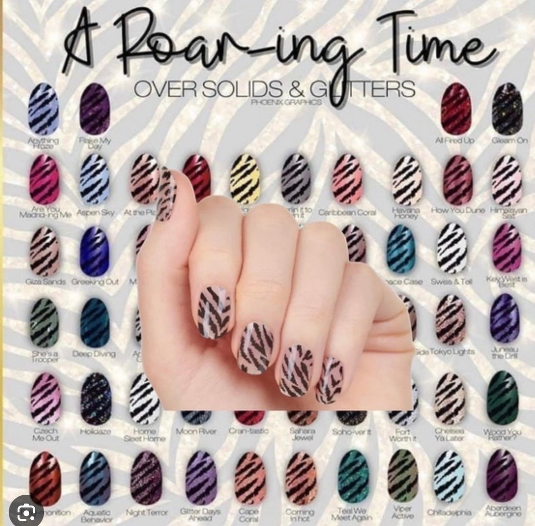 A Roaring Time Color Street Nail Polish Strips: Black Stripes - Etsy