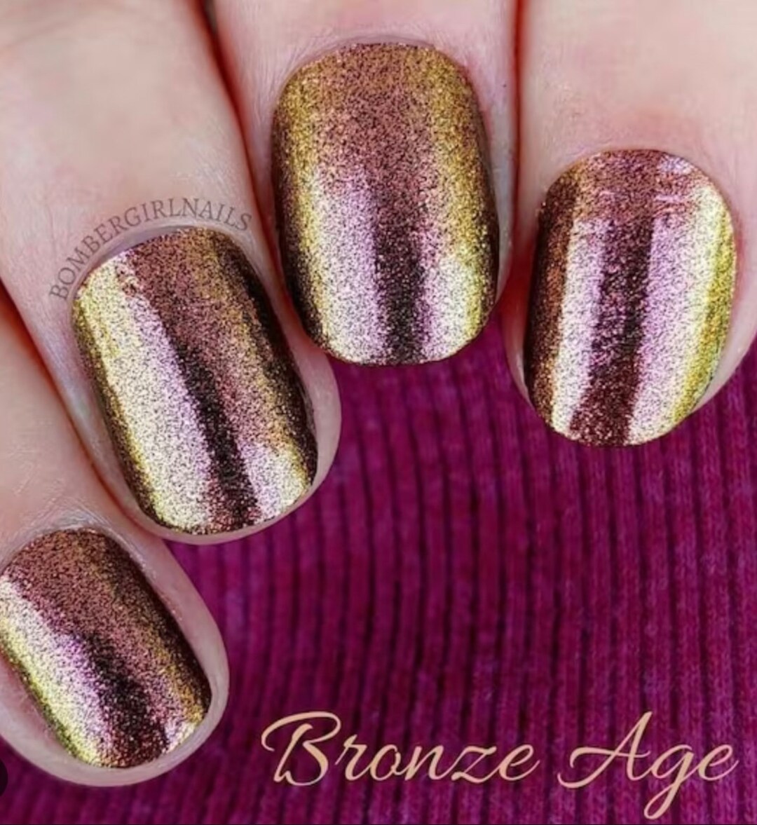 Color Street Nail Strips Bronze Age, Real Polish, Dry Application - Etsy