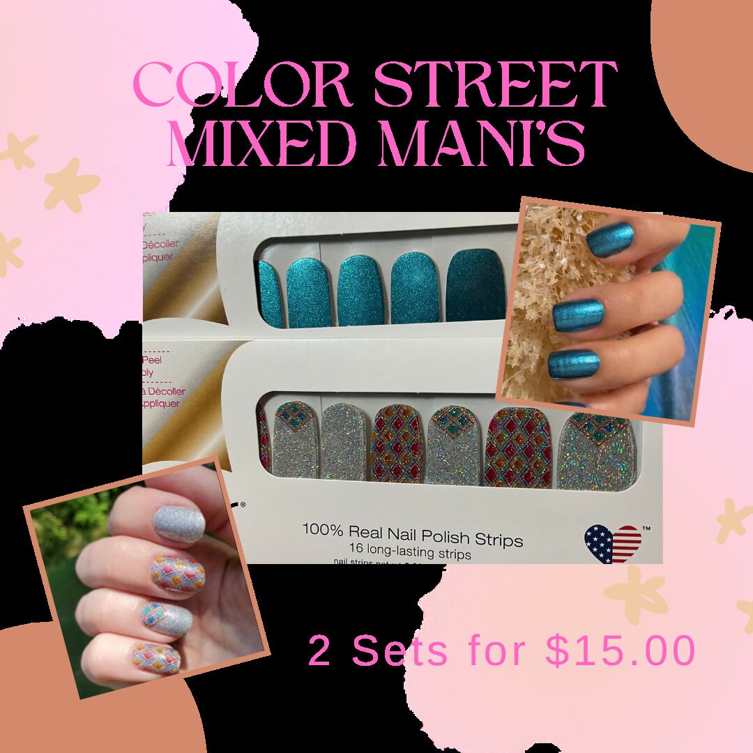 Color Street, Mixed Manis, Two Matching Sets Color Street, Coordinating ...