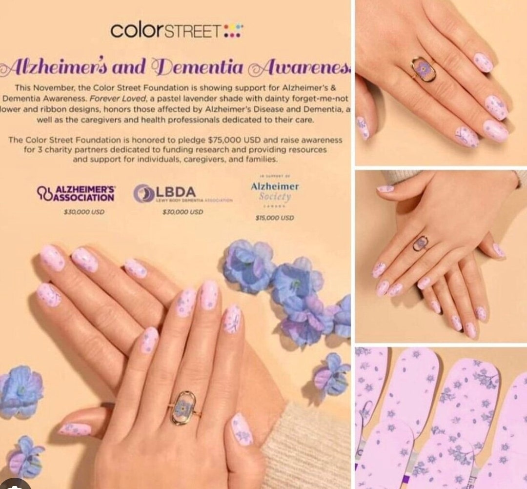 Color Street 'forever Loved' Nail Polish Strips: Alzheimer's Awareness ...