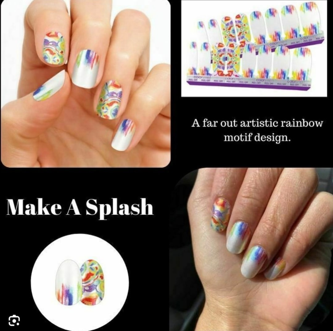 Color Street 'make a Splash' Real Polish Nail Strips - Etsy