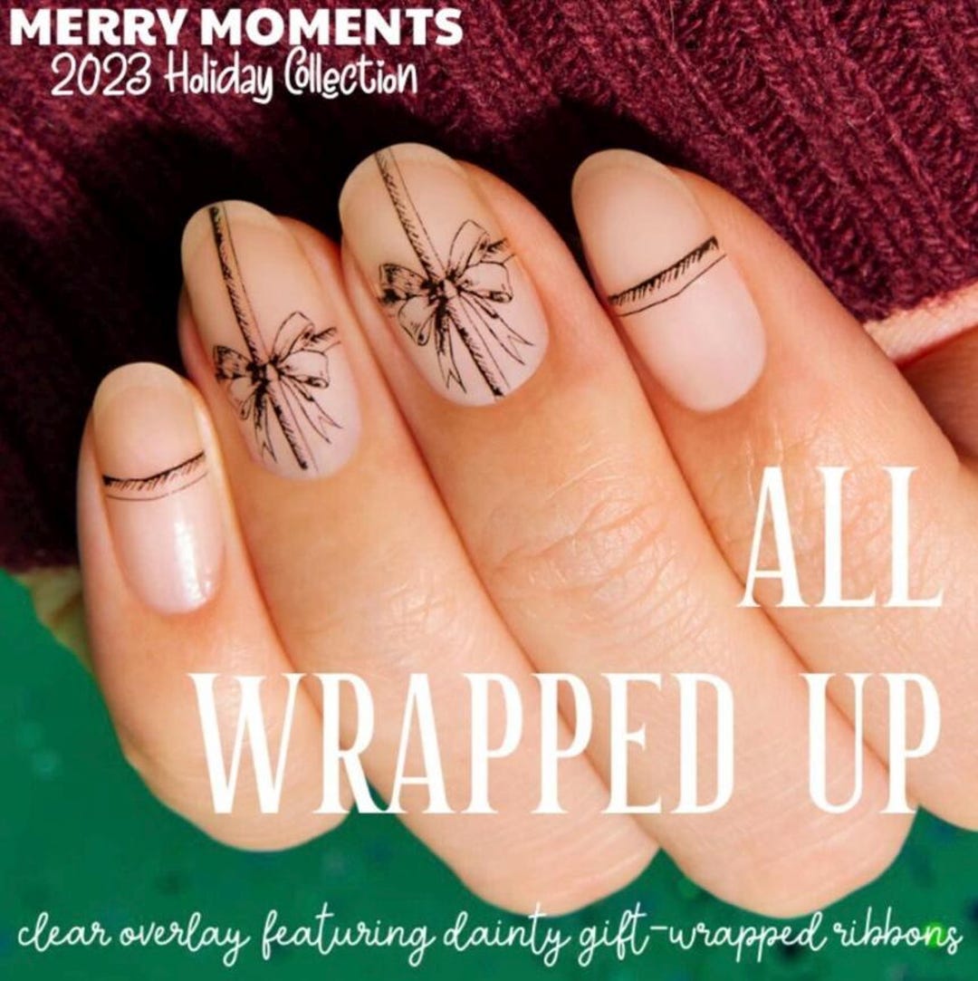 Color Street 'all Wrapped Up' Nail Polish Strips: Christmas Overlay - Etsy