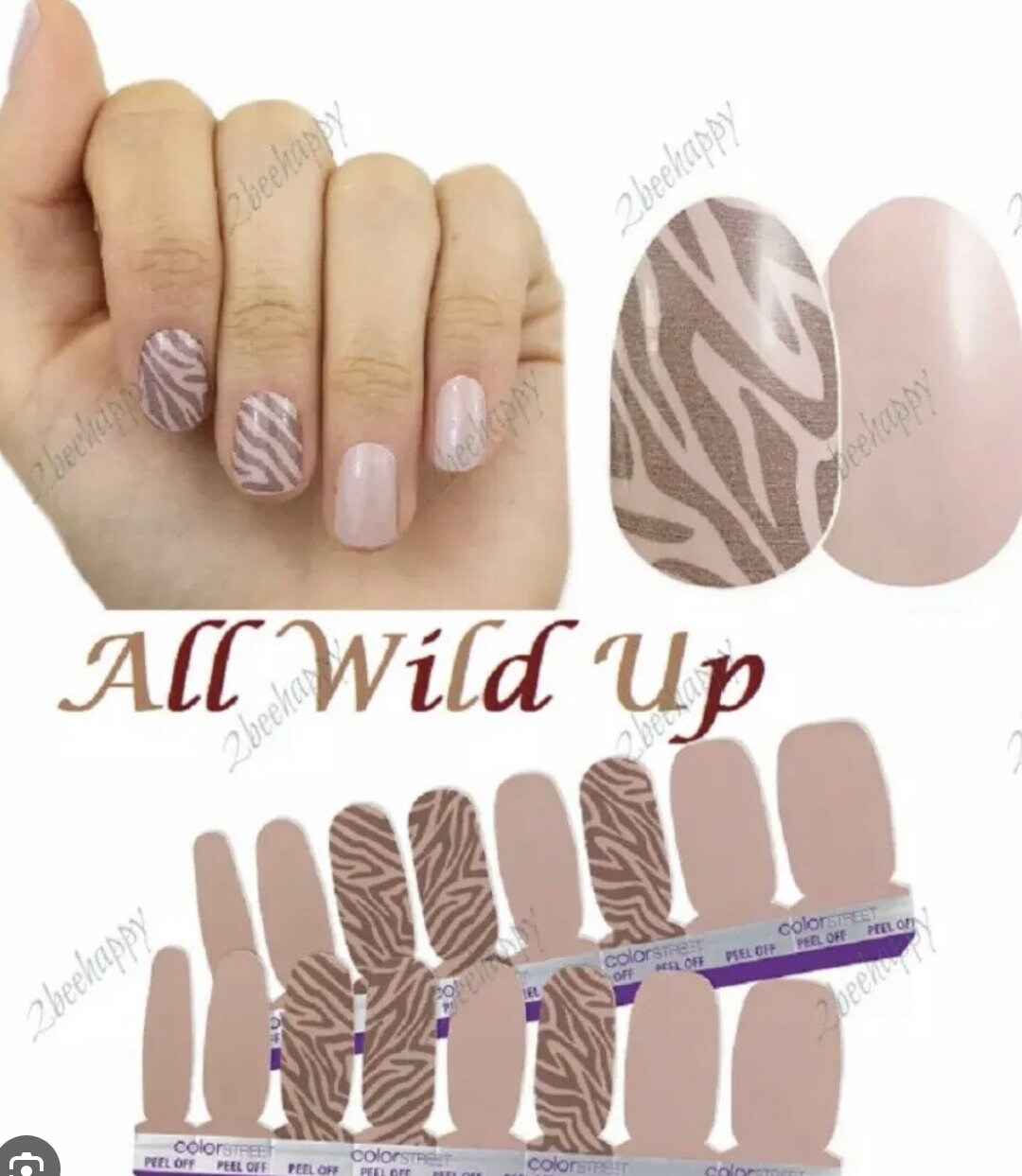 Animal Print Nail Polish Strips - All Wild Up, Color Street Nails - Etsy