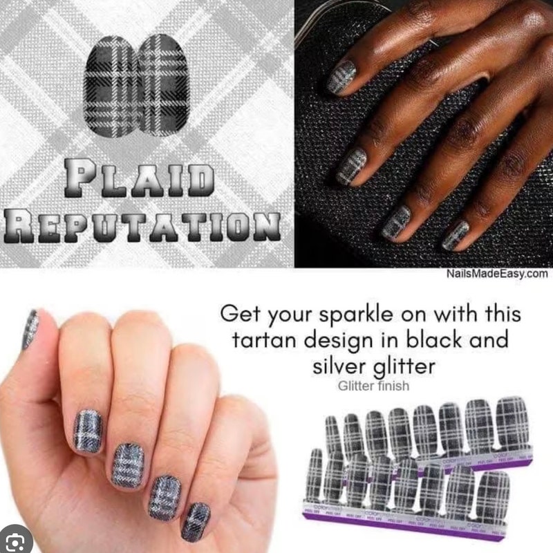 Short Plaid Nails - Etsy