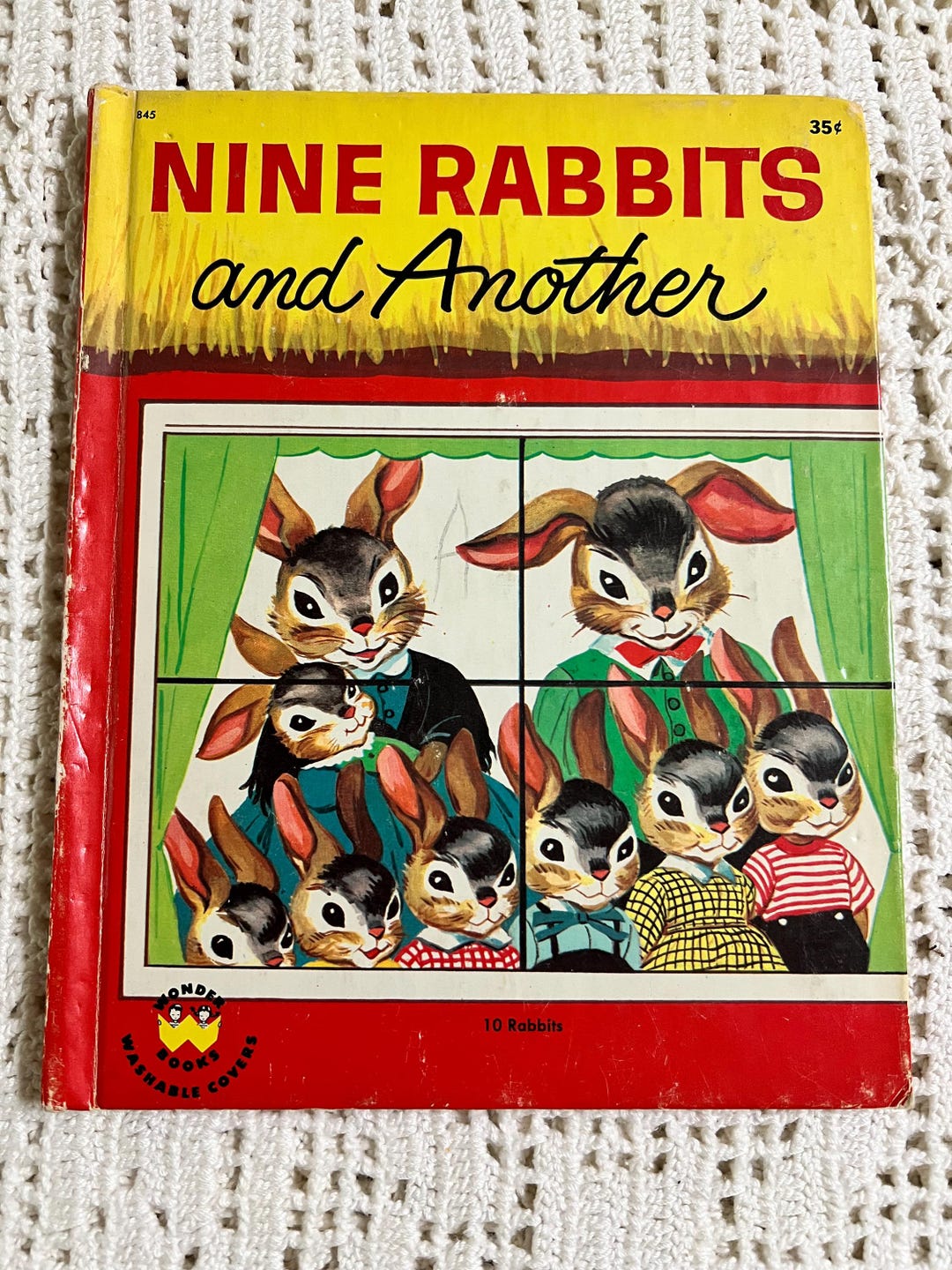 1957 Vintage Children’s Book, 9 Rabbits & Another, Wonder Books ...
