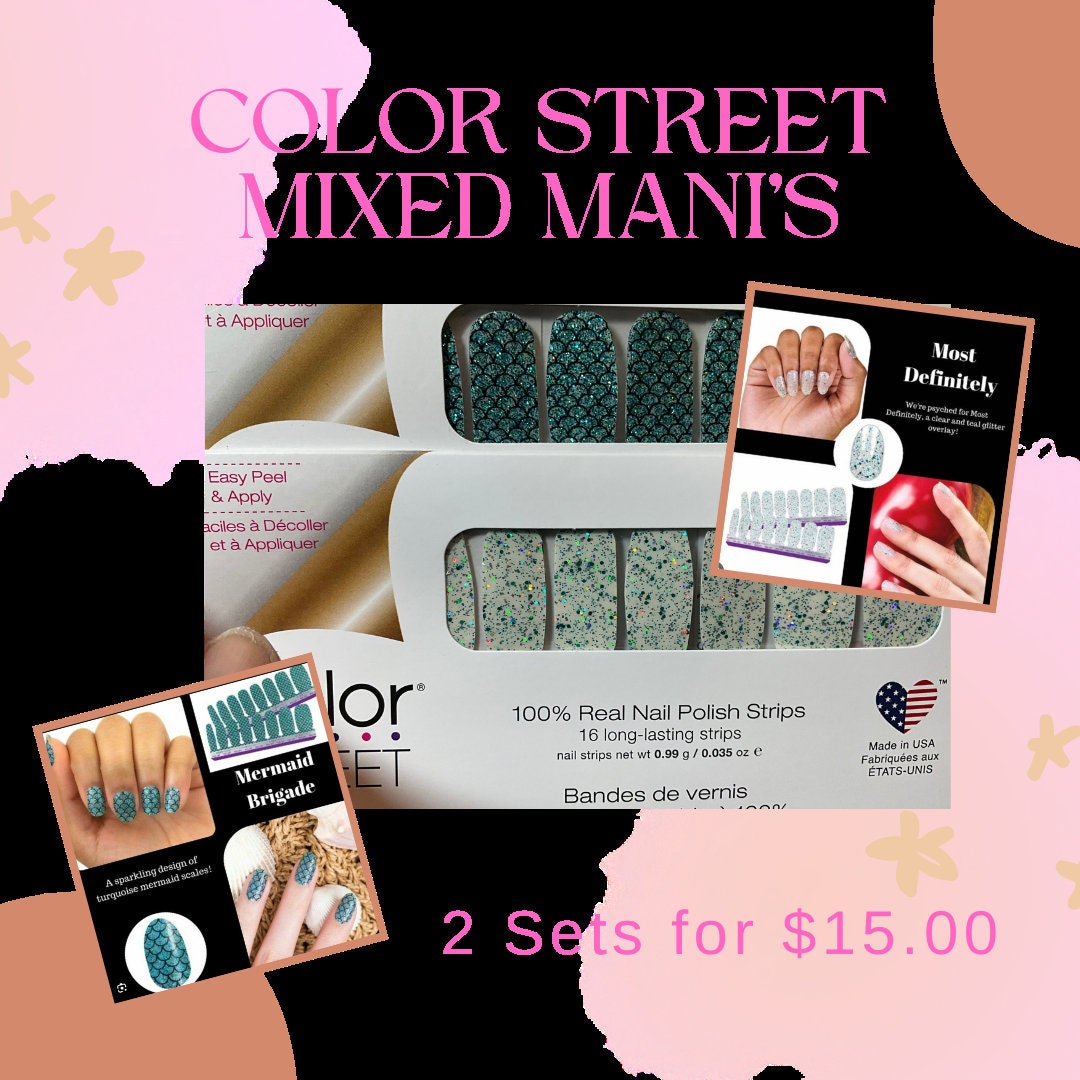 Color Street, Mixed Manis, Two Matching Sets Color Street, Coordinating ...