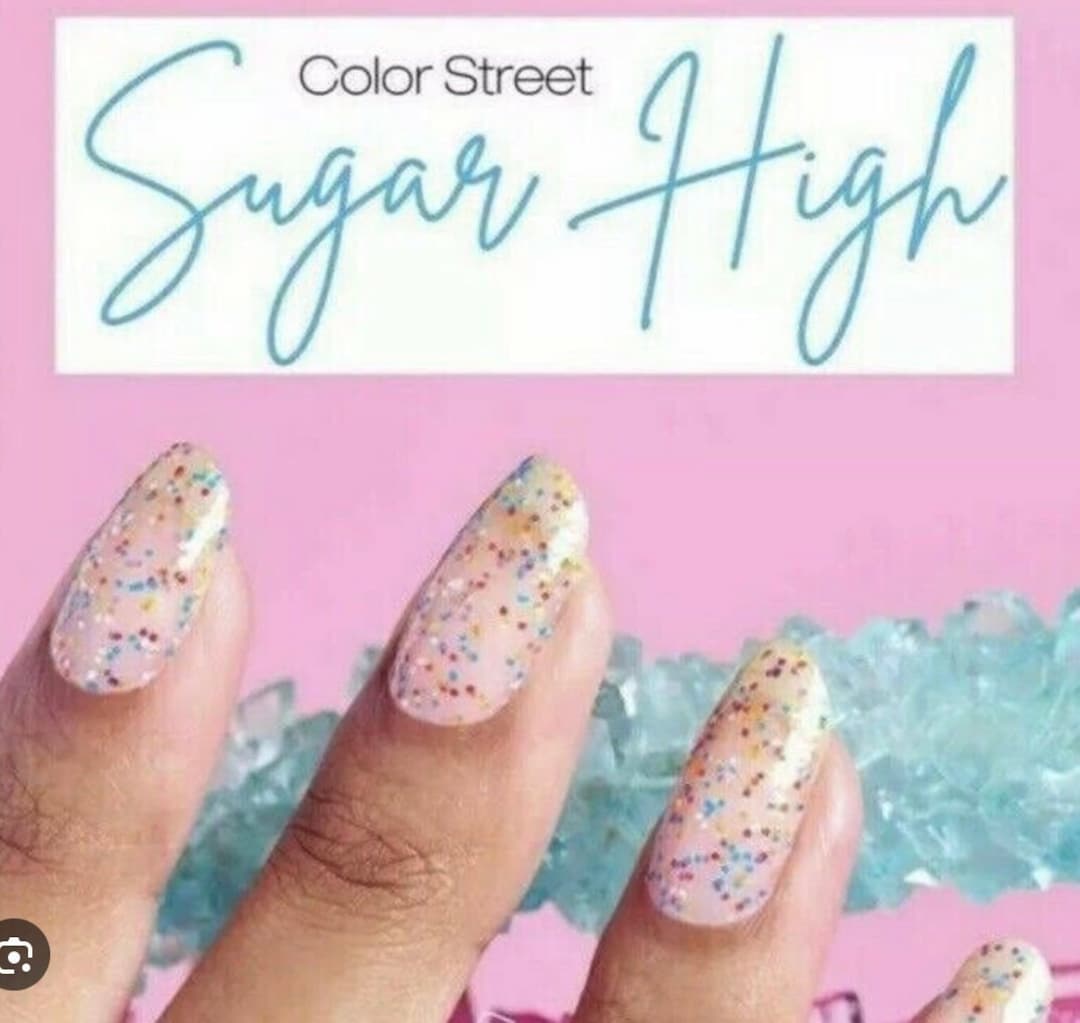 Color Street 'sugar High' Real Polish Nail Strips - Etsy