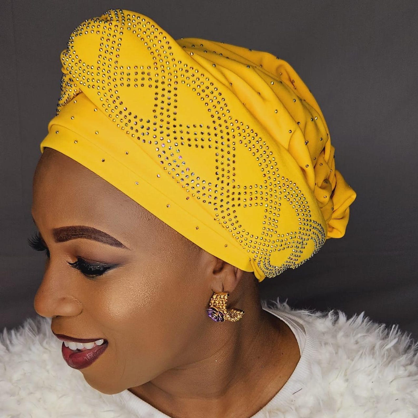 Pre-tied Embellished Turban for Women, Soft Lined Chemo Cap, the ...