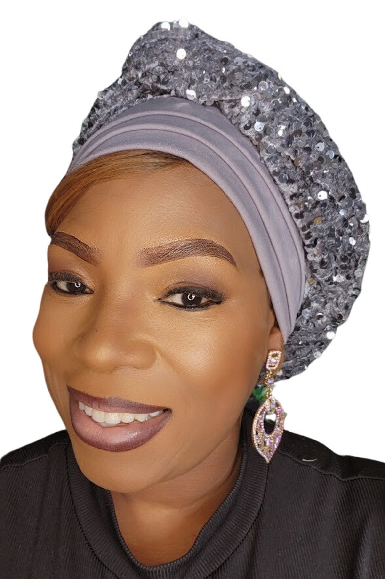 Luxury Crystal Turban for Women, Embellished Bling Headwrap, Sparkly ...