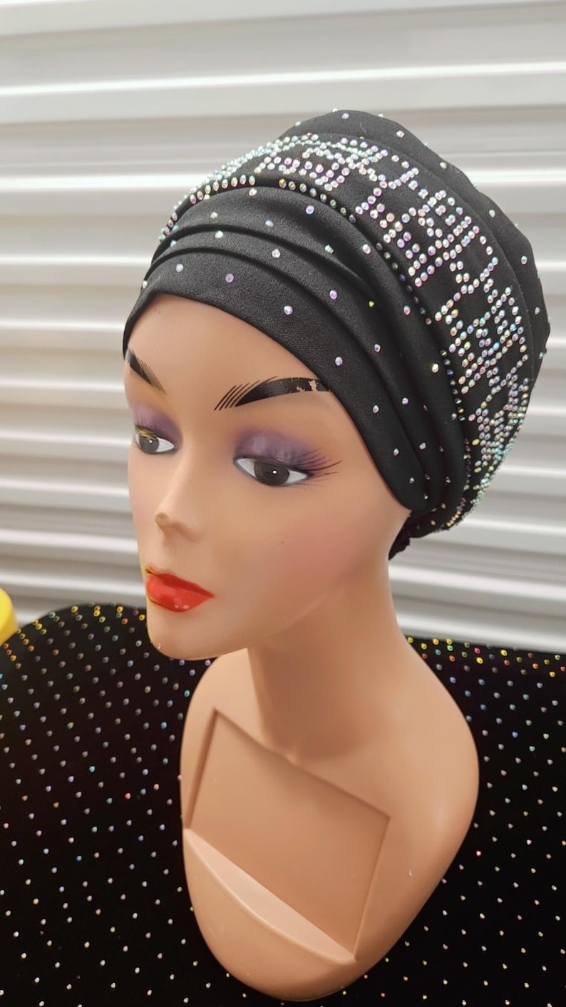 Razia Luxury Turban, Embellished Modern Headwrap for Women, Elegant ...
