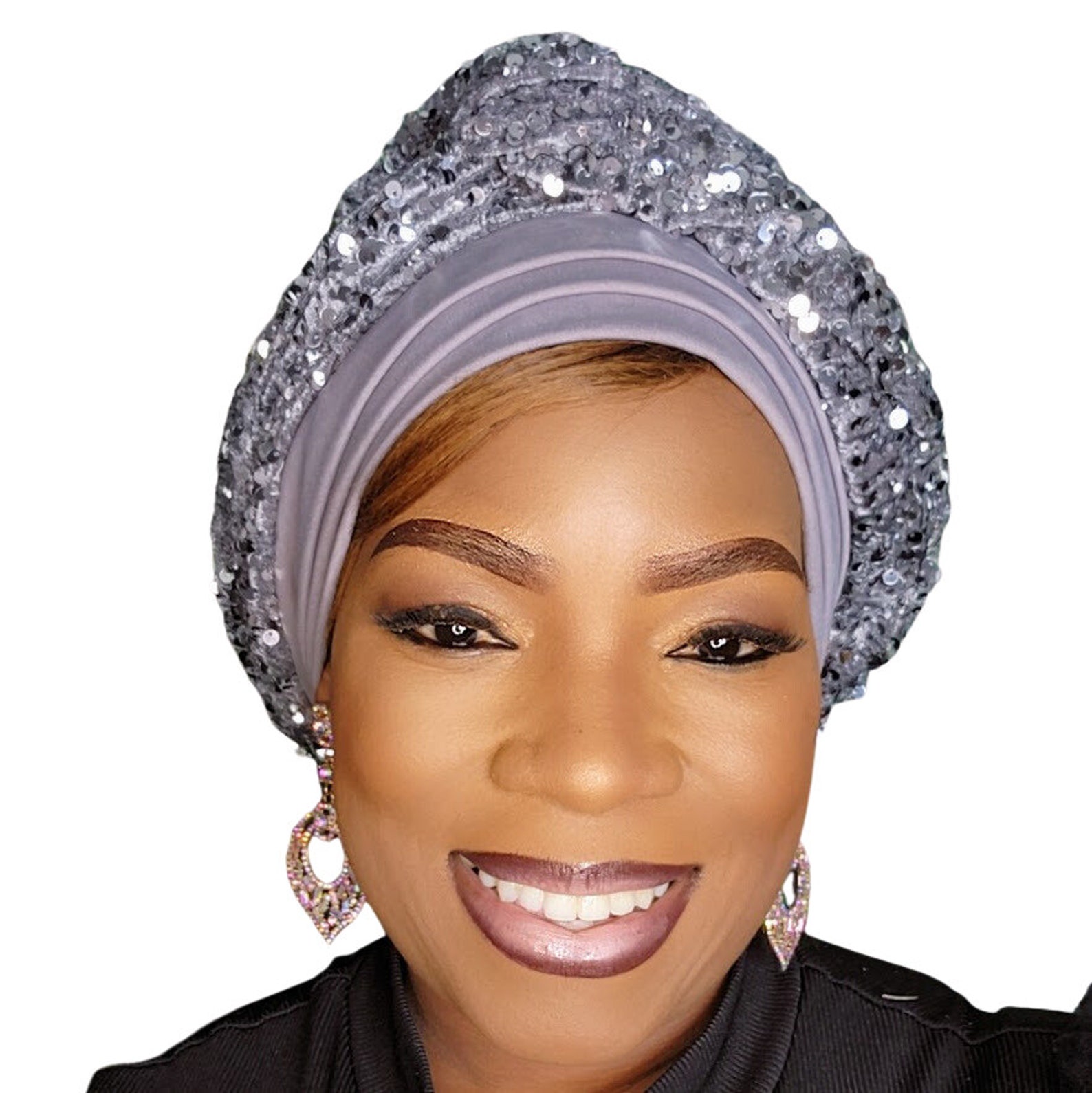 Luxury Crystal Turban for Women, Embellished Bling Headwrap, Sparkly ...