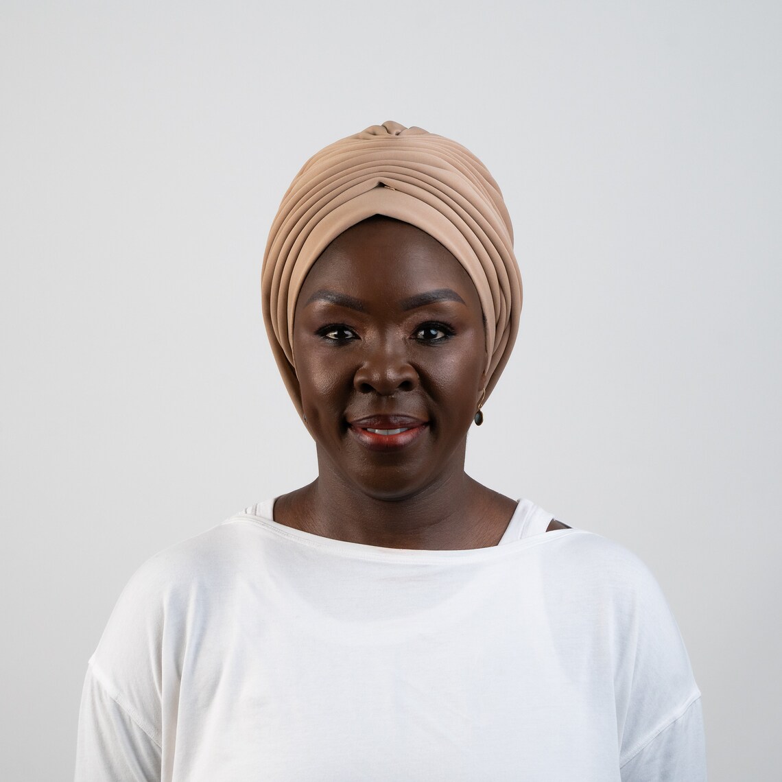 Beige Turban With Rope Detailing Chic Head Wear Comfortable Turban ...