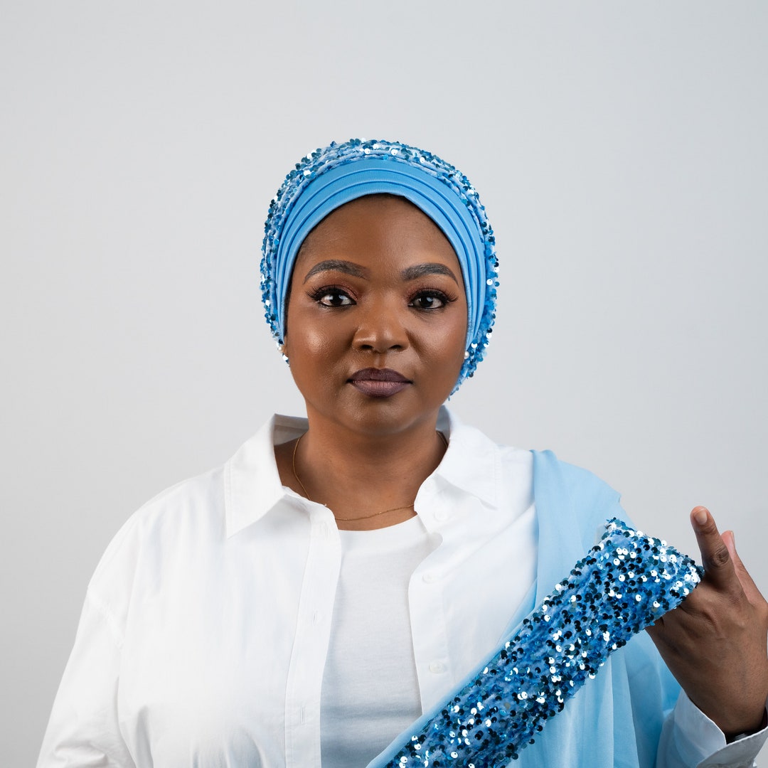 LUXURY Turban Bling Designer Turban Pretied Headwraps Fancy Turban ...