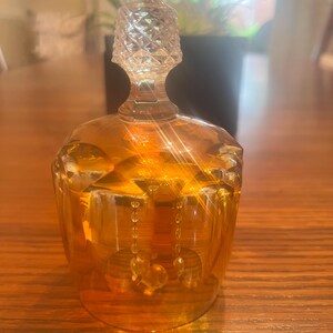 Vintage Amber Glass Dinner Bell - Etsy