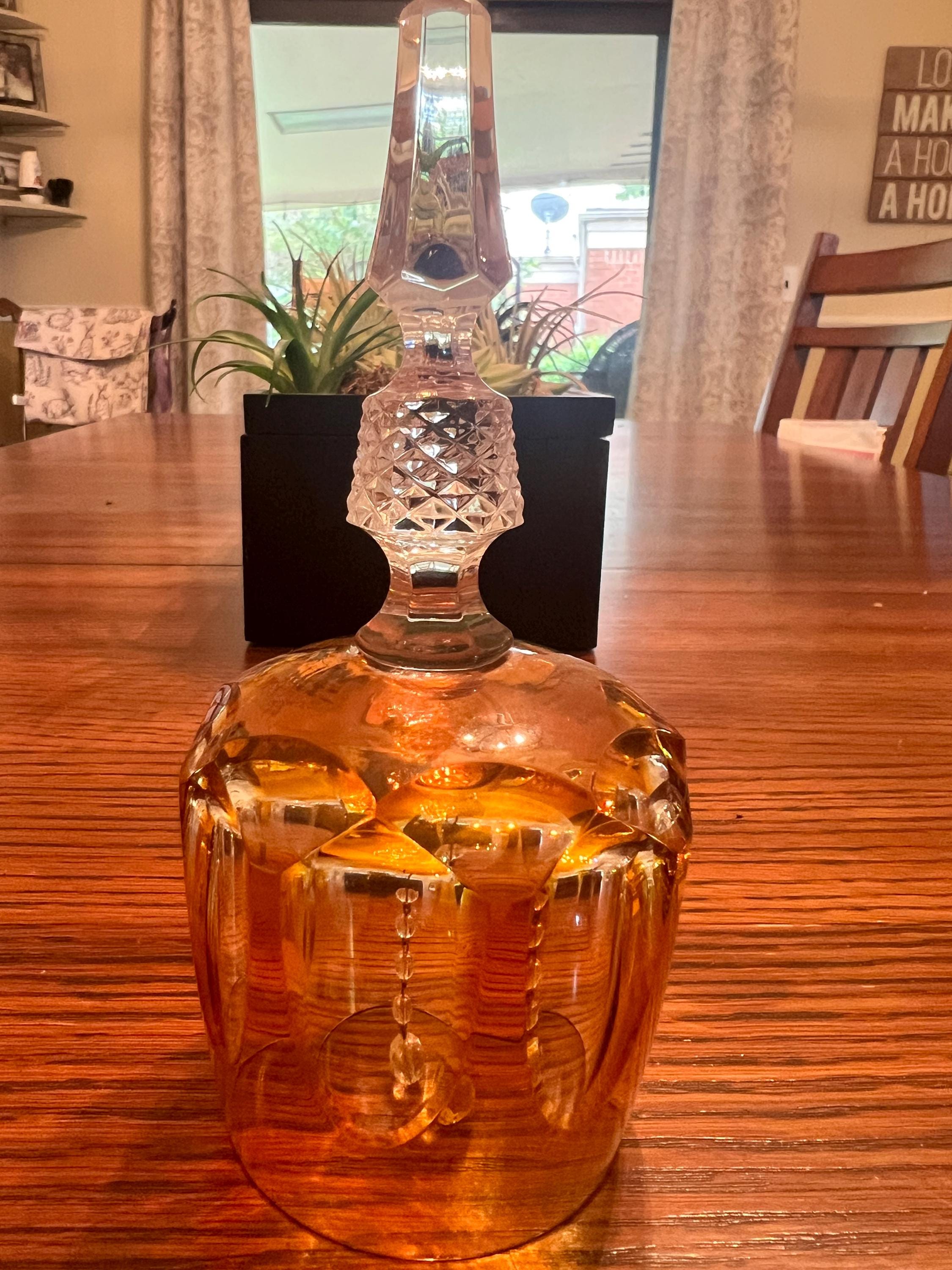 Vintage Amber Glass Dinner Bell - Etsy