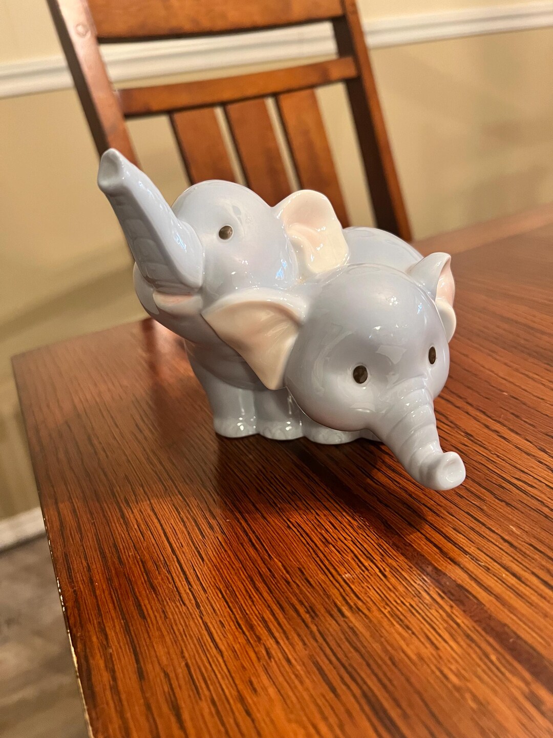 Vintage Enesco Double Elephant Bank - Etsy