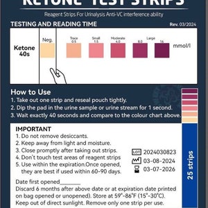 Ketone Test Strips-urine - Etsy