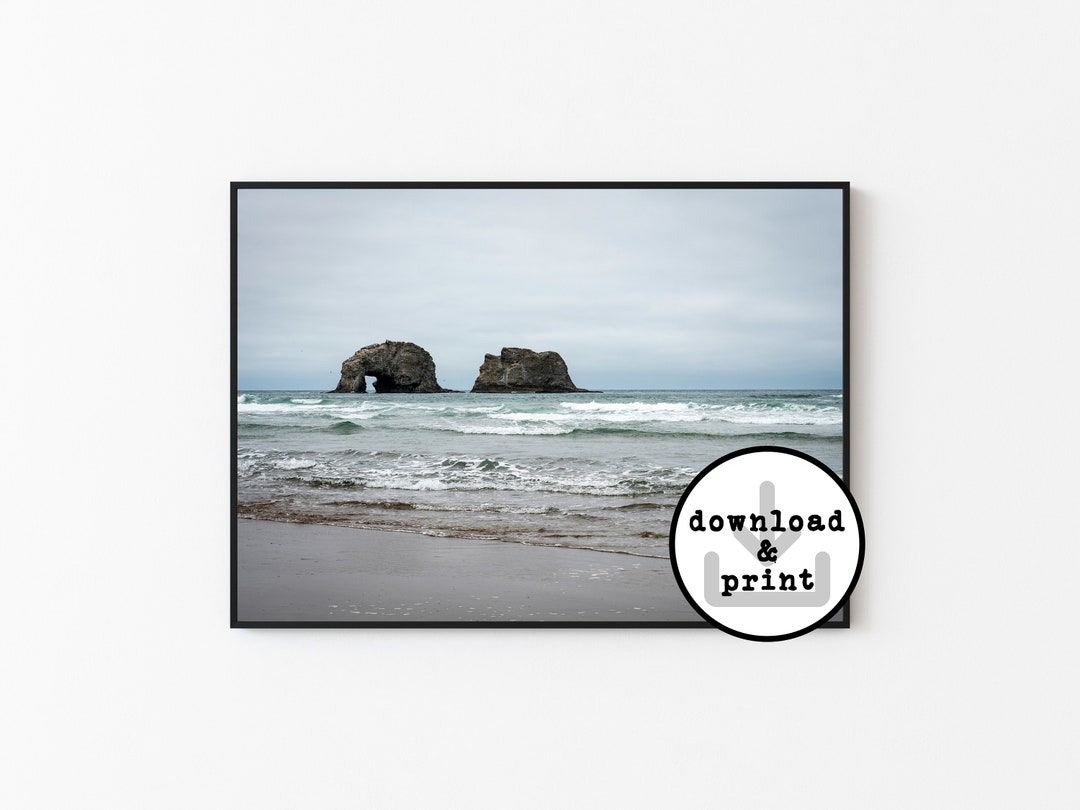 Arch Rock, Oregon Coast Beach Photography - Instant Digital Download ...