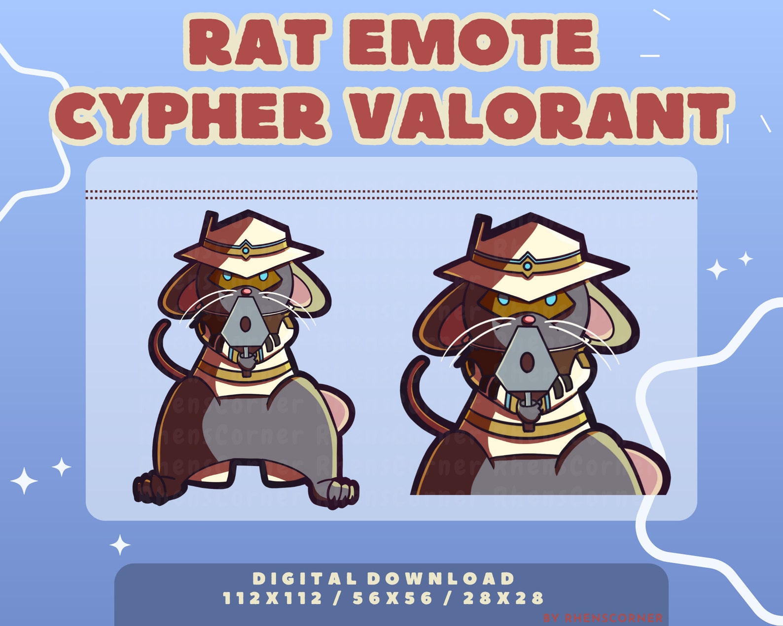 Cute Rat Valorant Cypher Emote - Twitch, Discord, Youtube - Etsy