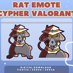 Cute Rat Valorant Cypher Emote - Twitch, Discord, Youtube - Etsy
