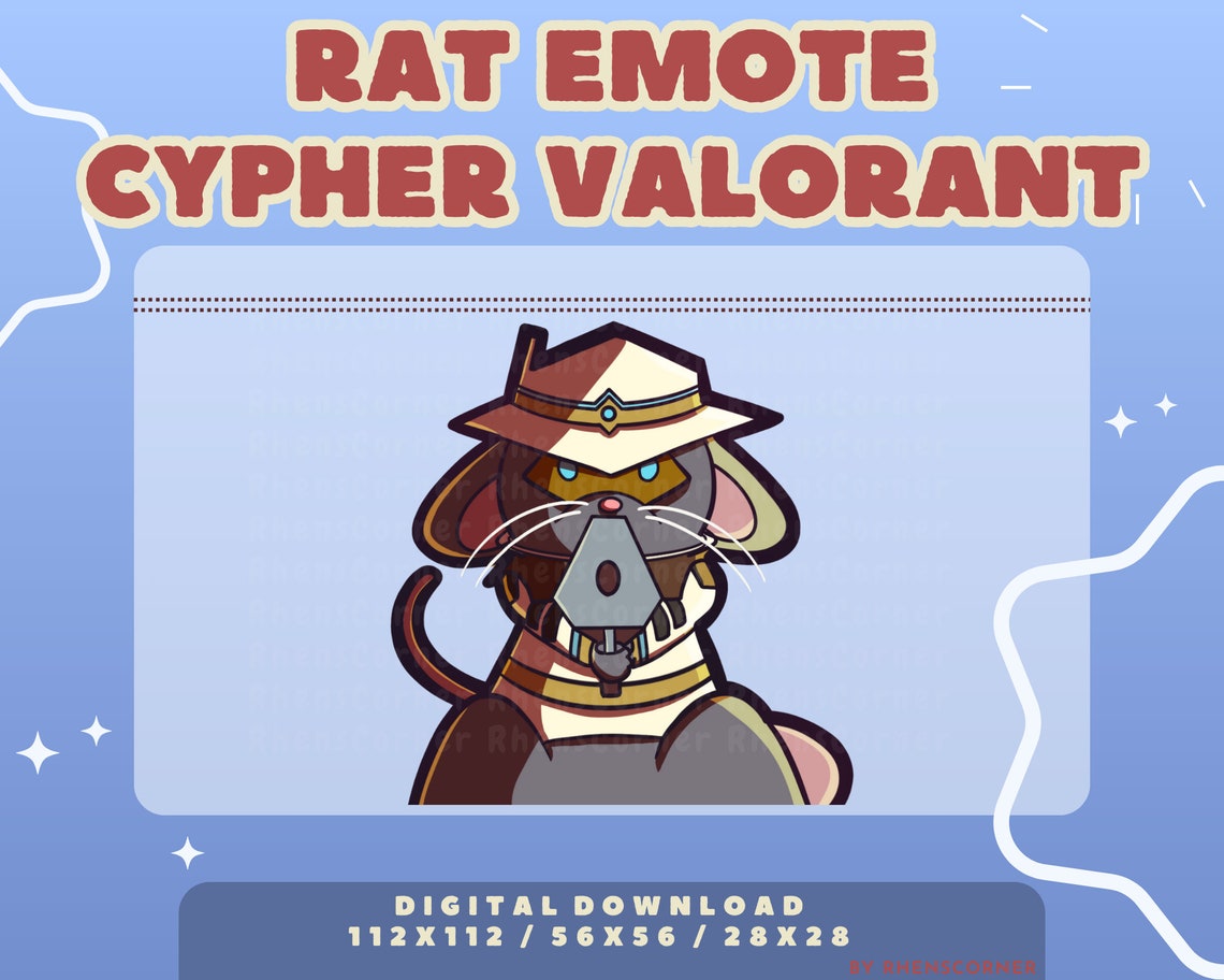 Cute Rat Valorant Cypher Emote - Twitch, Discord, Youtube - Etsy