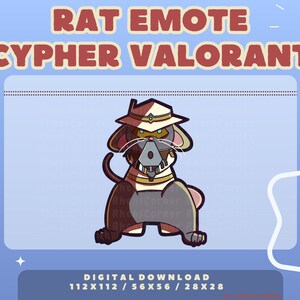 Cute Rat Valorant Cypher Emote - Twitch, Discord, Youtube - Etsy