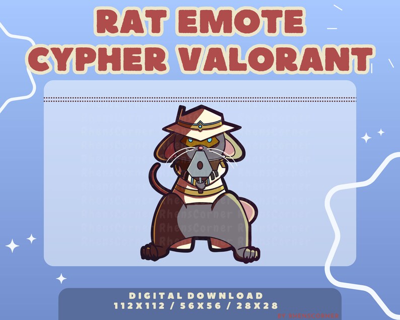 Cute Rat Valorant Cypher Emote - Twitch, Discord, Youtube - Etsy