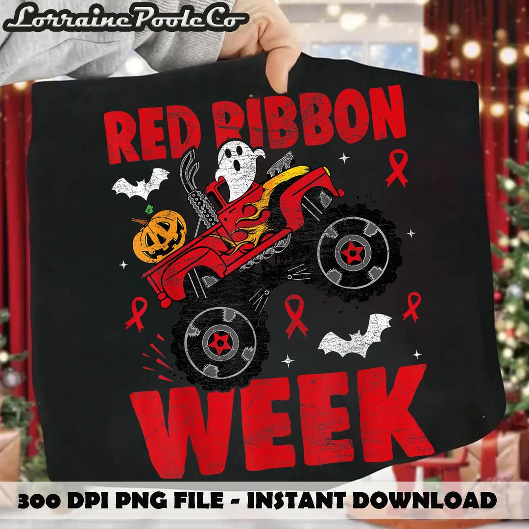 Buy Red Ribbon Week Monster Truck PNG: Halloween Ghost, Pumpkin Design ...