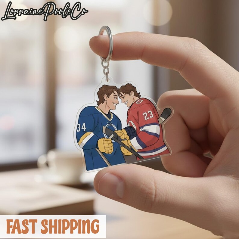 Heated Rivalry & Hollanov Inspired Acrylic Keychains / Bag Charms, Team ...